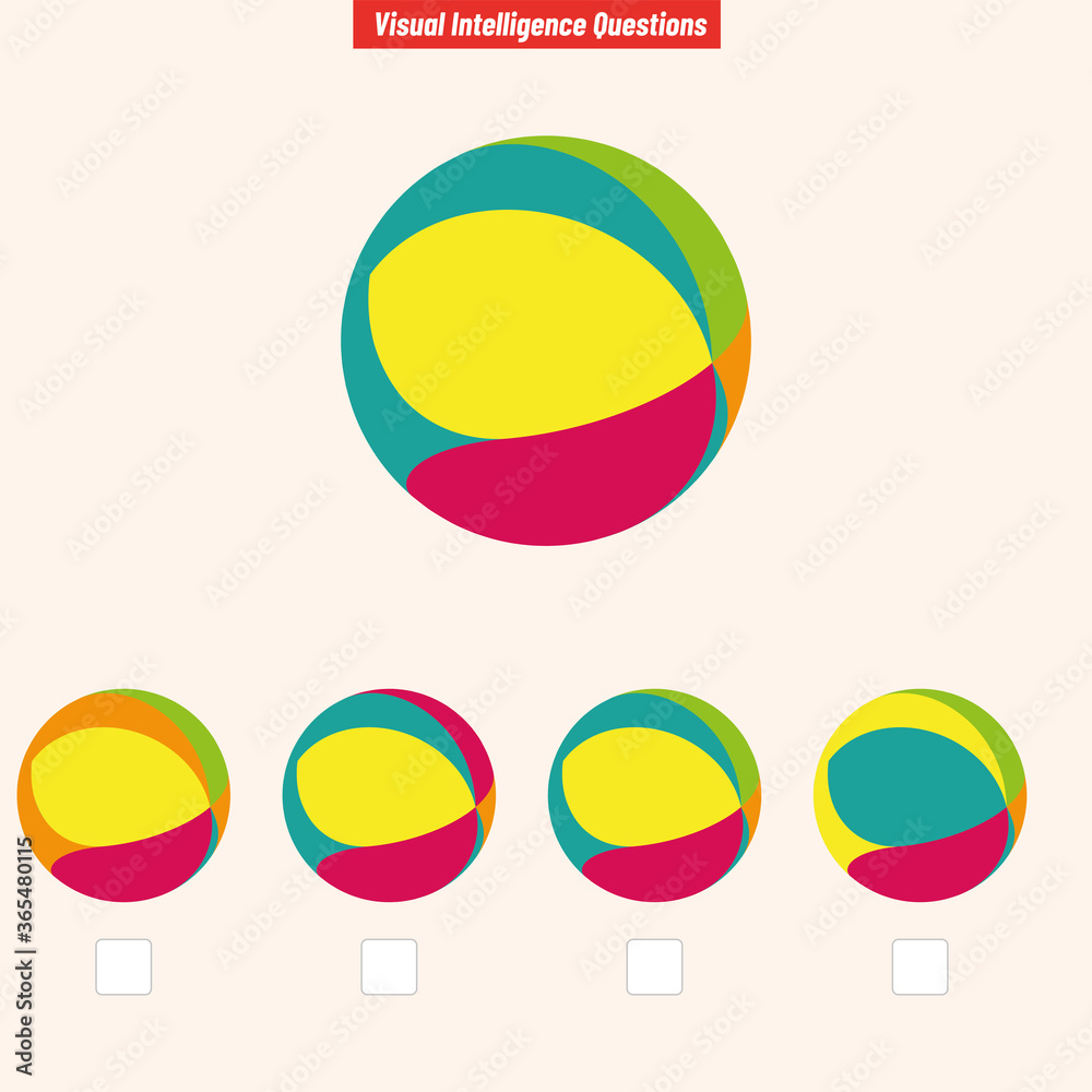 Visual Intelligence Questions. Find the same. IQ Test Stock Vector ...