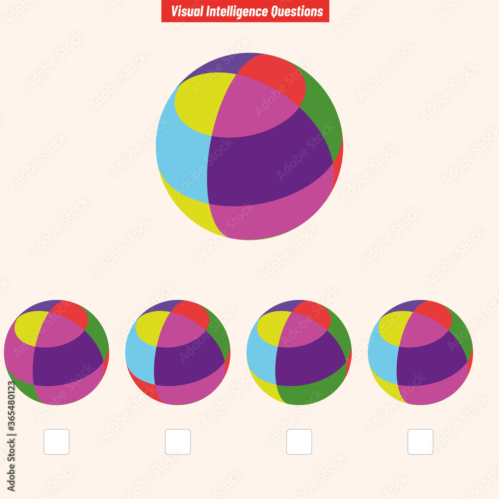 Visual Intelligence Questions. Find the same. IQ Test Stock Vector ...