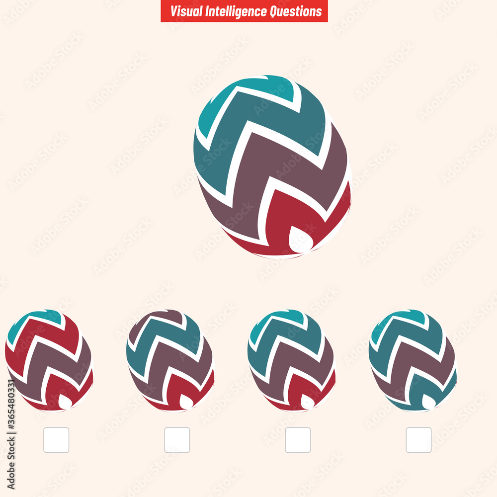 Visual Intelligence Questions. Find the same. IQ Test Stock Vector ...