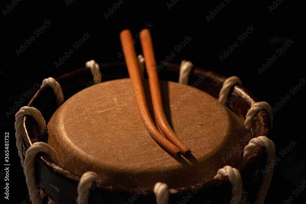 musical instruments in the dark Stock Photo | Adobe Stock