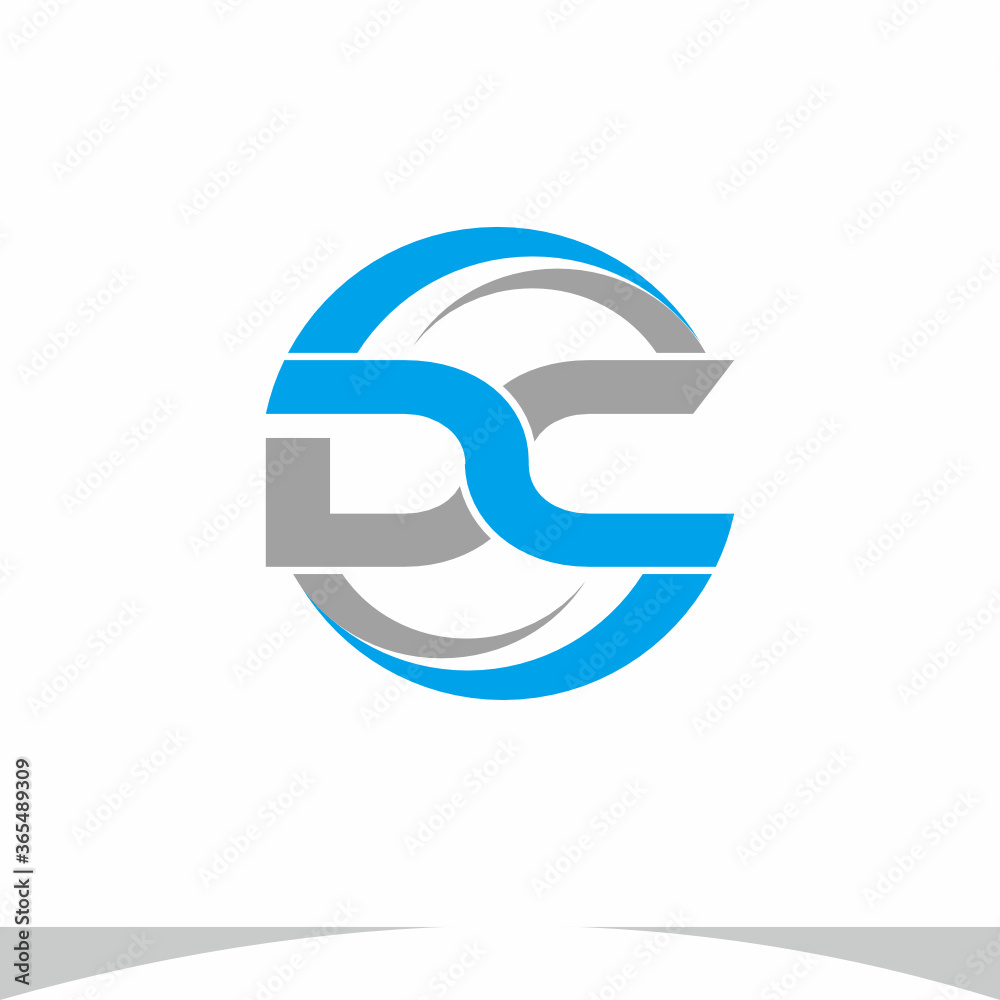 DC Initial with circle logo design vector icon illustration Stock ...