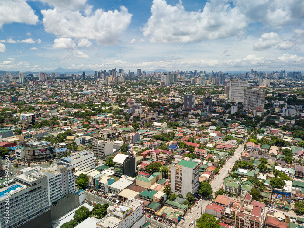 Quezon City, Philippines: Quezon City cityscape with skyscrapers along ...