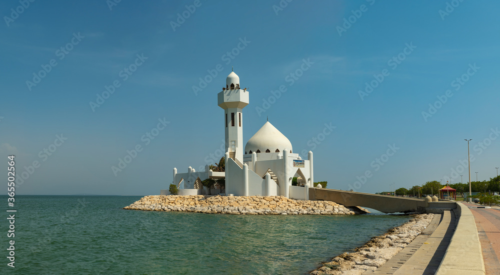 Mosque on Al Khobar Corniche Seafront, Eastern Province of Saudi Arabia ...