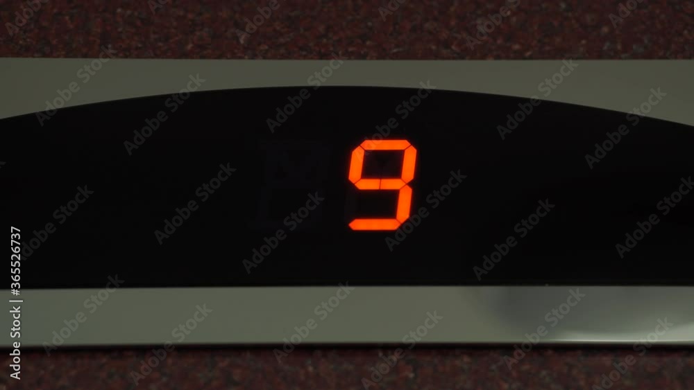 Digital scoreboard showing floor number. Digital Display in the ...