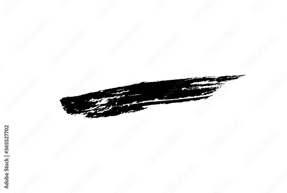 Brush stroke swatch isolated on transparent background. Vector black ...