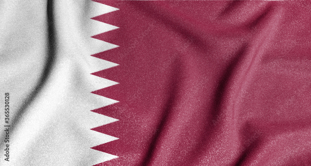 National flag of the Qatar. The main symbol of an independent country ...