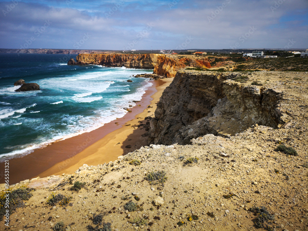 Praia do Tonel beach, the western side of Sagres and is a popular beach ...