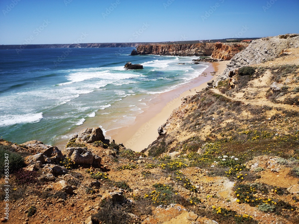 Praia do Tonel beach, the western side of Sagres and is a popular beach ...