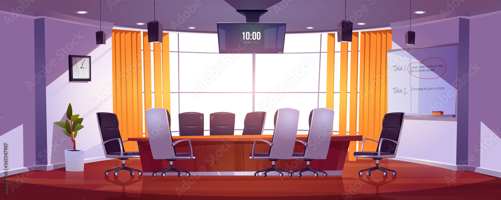 Conference room for business meetings, presentation for team ...