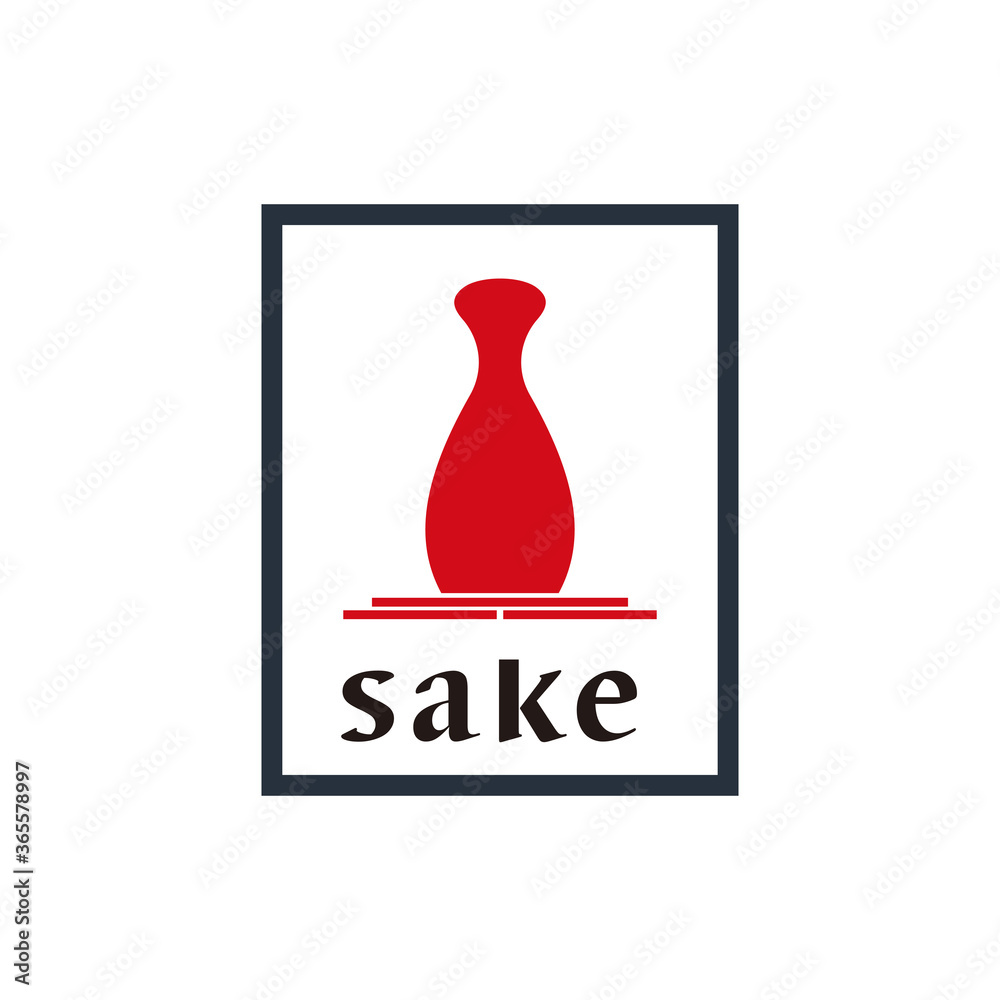 Sake Logo design inspiration Stock Vector | Adobe Stock