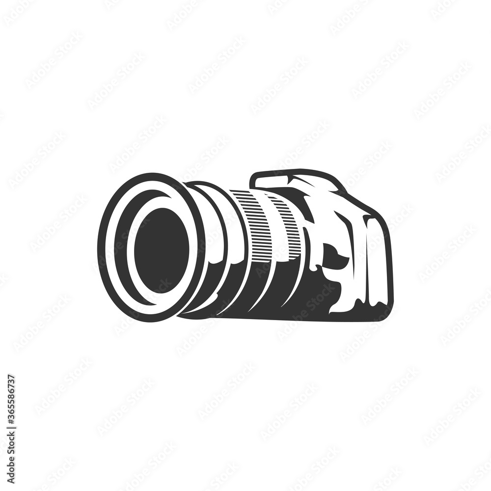 camera silhouette vector illustration. perfect for photography or ...