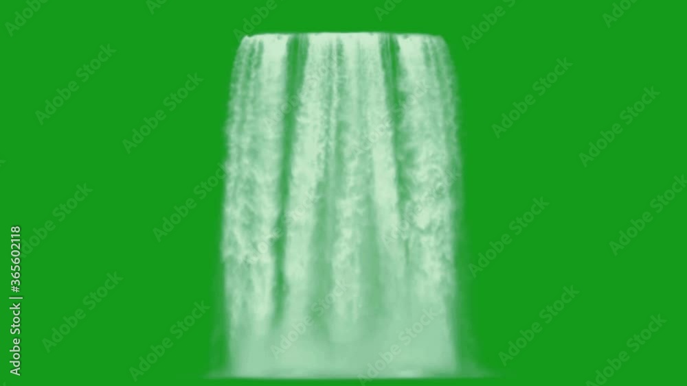 Waterfalls green screen motion graphics Stock Video | Adobe Stock