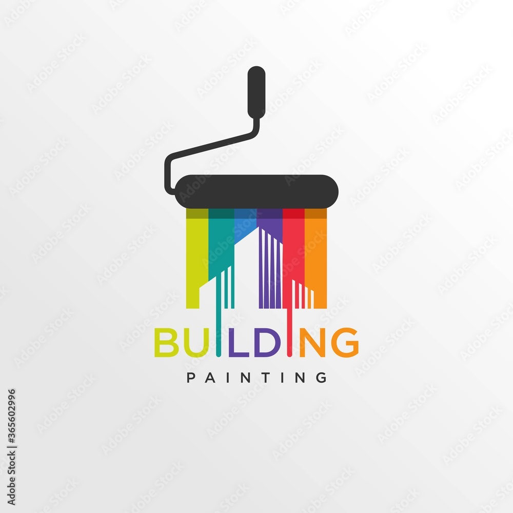 Cool building paint logo style, modern, paint, painting, construction ...