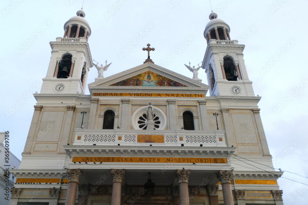 Façade of the Nossa Senhora Nazare Cathedral in Belem do Para, Brazil ...