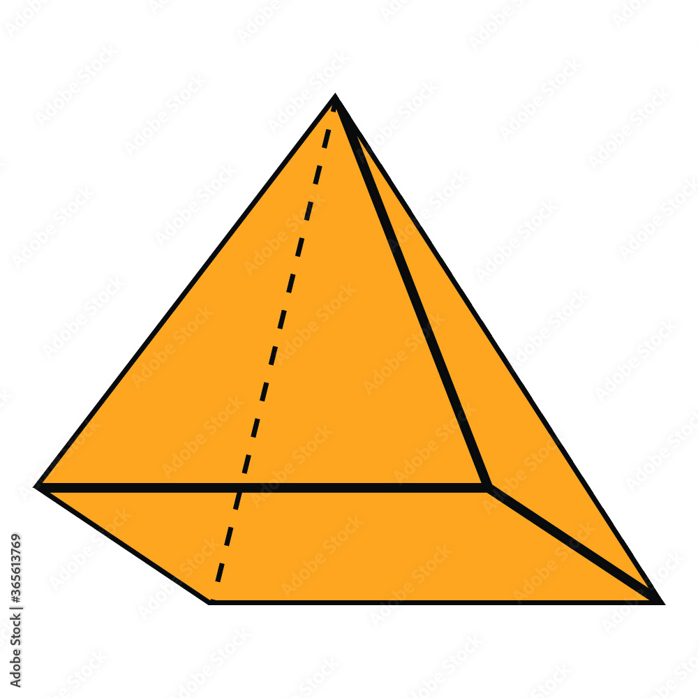 3D square based pyramid Stock Vector | Adobe Stock