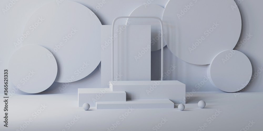 Mockup podium for product presentation, winner podium, multiple box ...