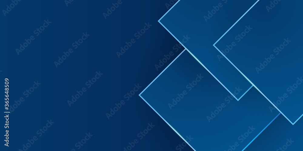 Abstract rectangle shape graphic elements on blue presentation ...