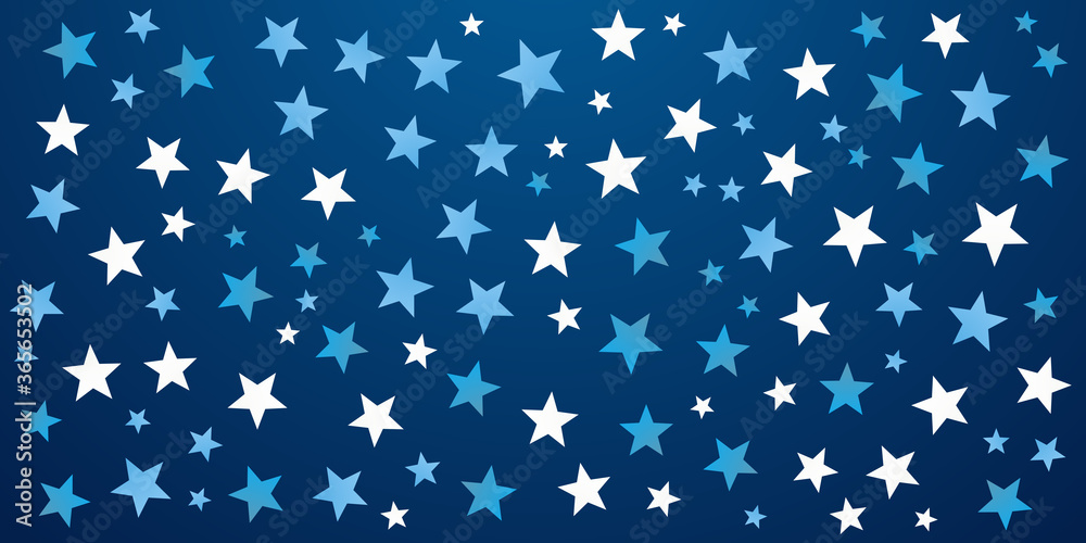 Blue star pattern background for wide banner. Vector illustration ...