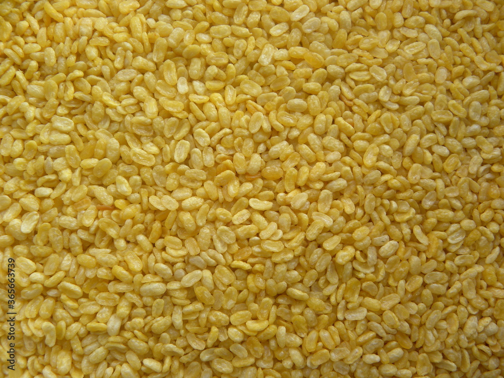 Yellow color fried Mung beans Indian snack Stock Photo | Adobe Stock