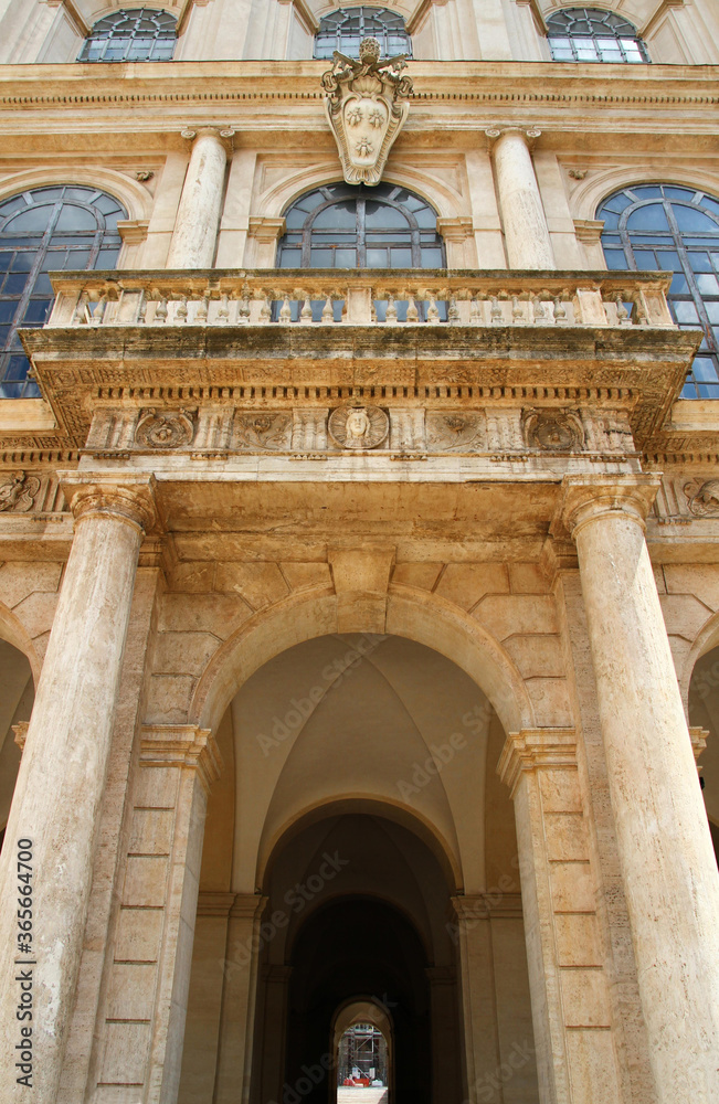 Main entrance of the National Gallery of Ancient Art in Rome. Stock ...