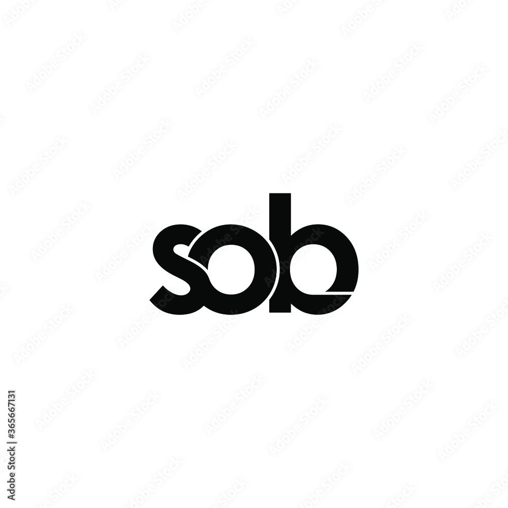 sob letter original monogram logo design Stock Vector | Adobe Stock