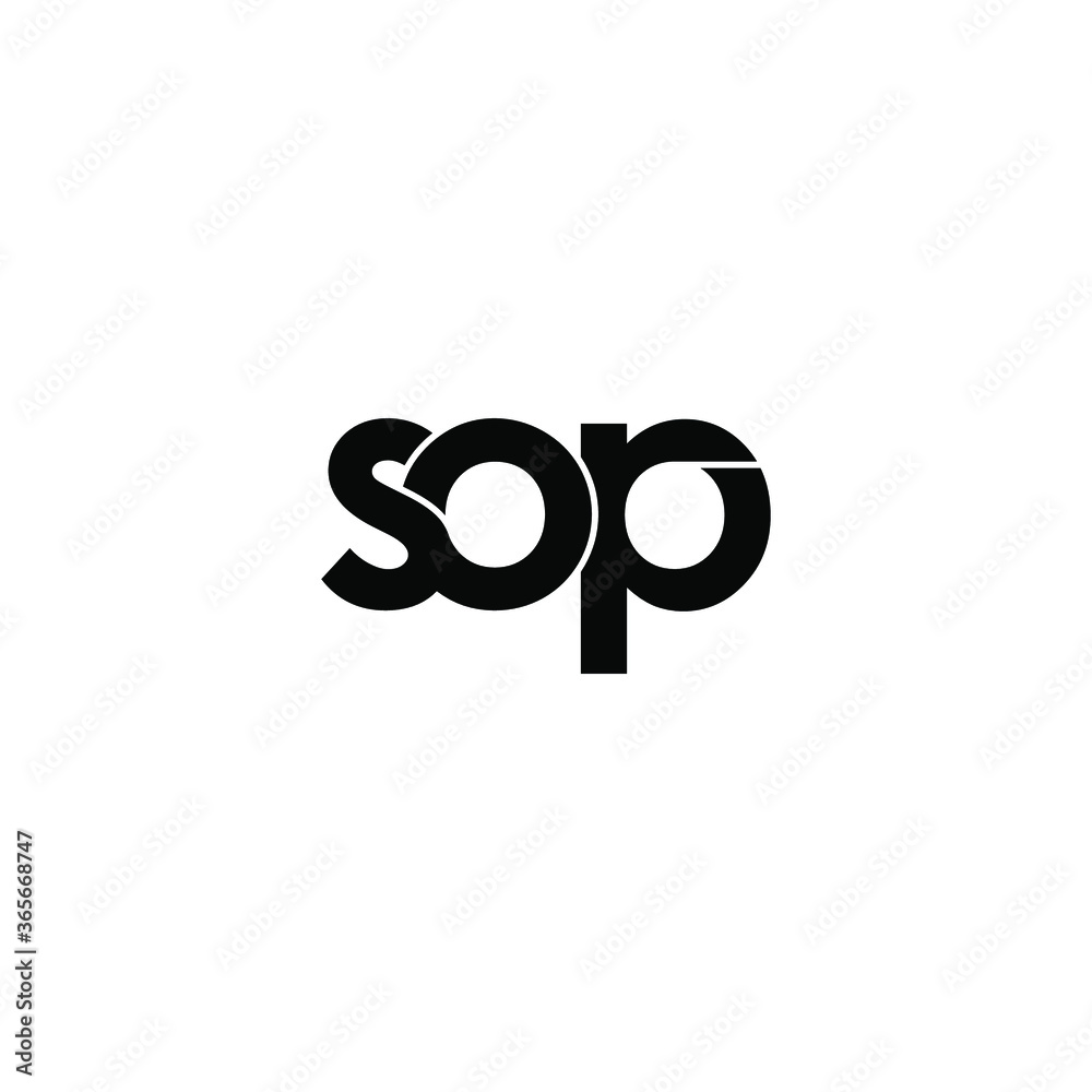 sop letter original monogram logo design Stock Vector | Adobe Stock