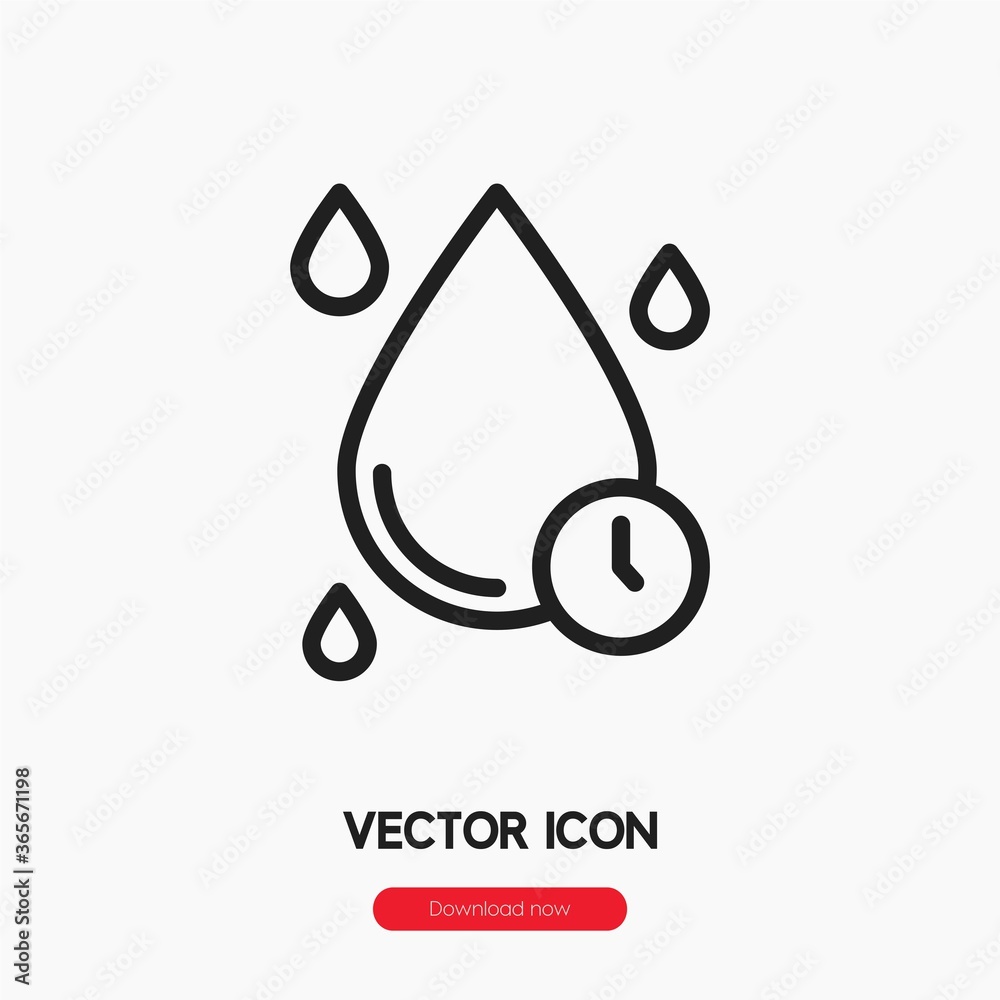 fast dry icon vector. Linear style sign for mobile concept and web ...