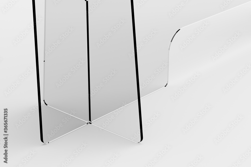 Sneeze guards, social distancing barriers and shields. Transparent ...