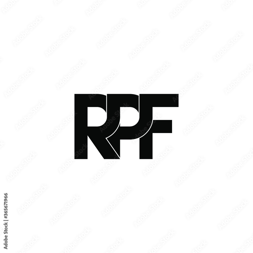 rpf letter original monogram logo design Stock Vector | Adobe Stock
