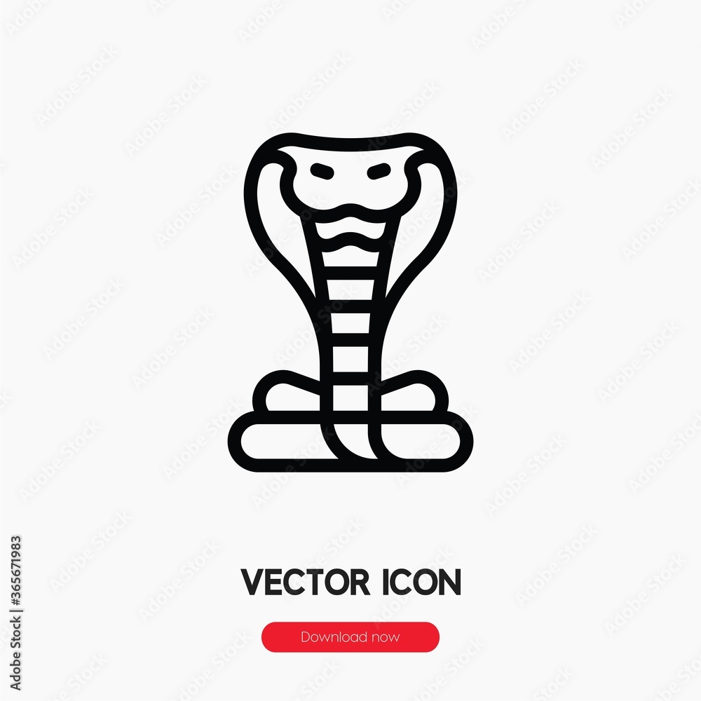 cobra icon vector. Linear style sign for mobile concept and web design ...