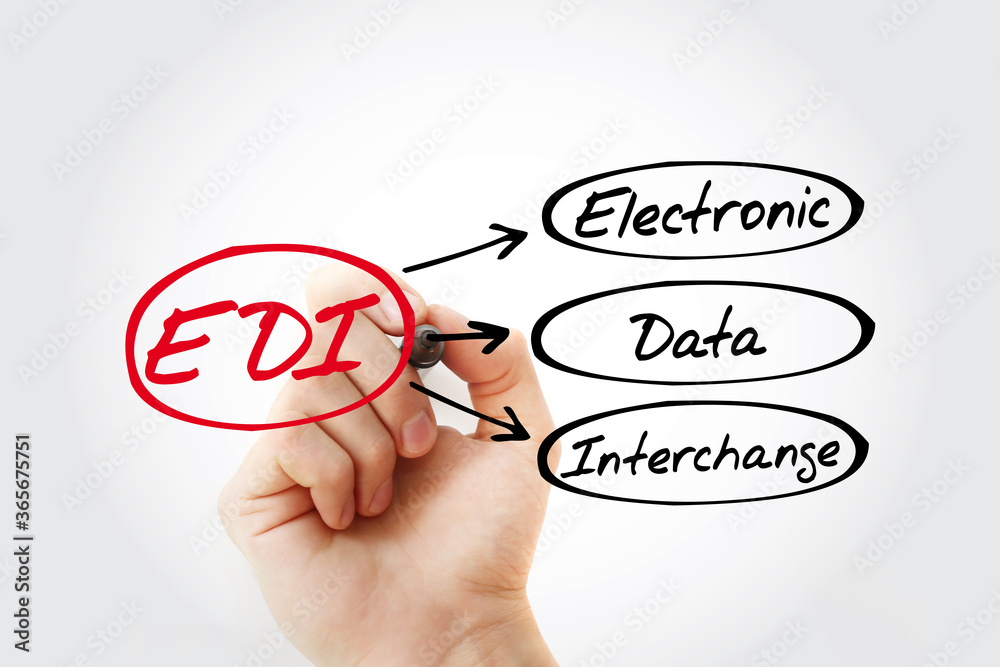 EDI - Electronic Data Interchange acronym, concept background Stock Photo | Adobe Stock