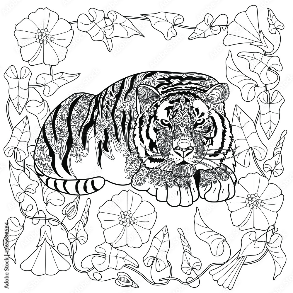 Art therapy coloring page. Coloring Book for adults and children ...