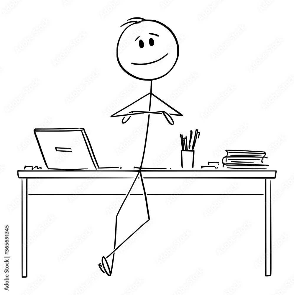 Vector cartoon stick figure drawing conceptual illustration of ...