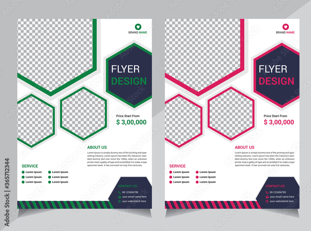 Red Flyer design, Business Flyer design, Annual Report, Magazine ...