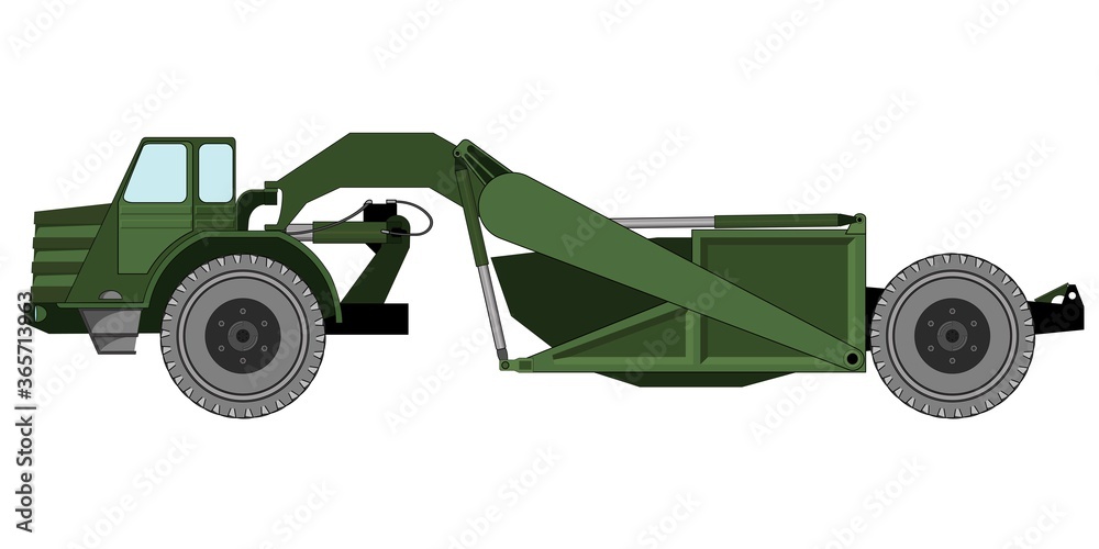 Self-propelled scraper, construction and road construction equipment ...