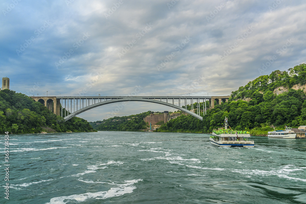 "Rainbow Bridge" at Niagara Falls - international steel arch bridge ...