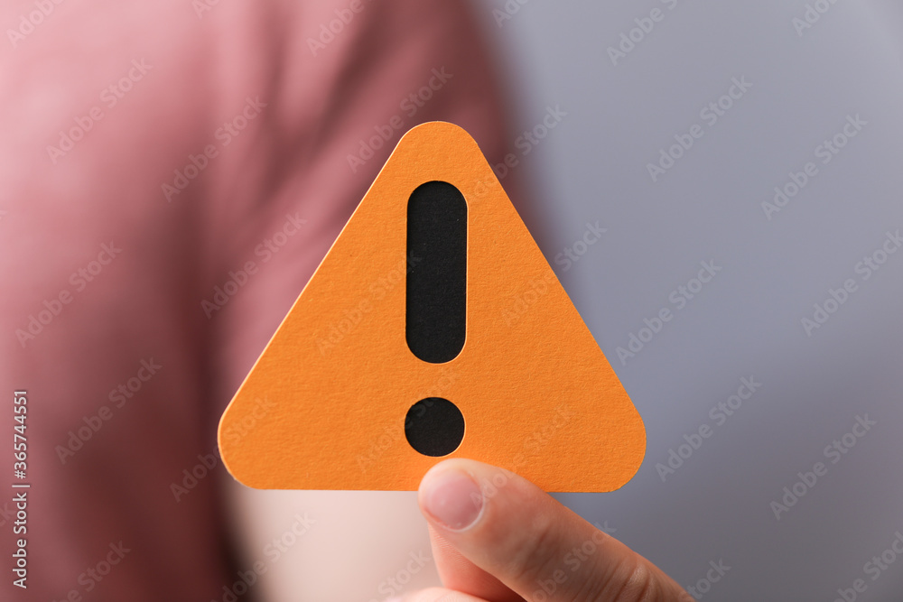 warning stop sign attention symbol Stock Photo | Adobe Stock