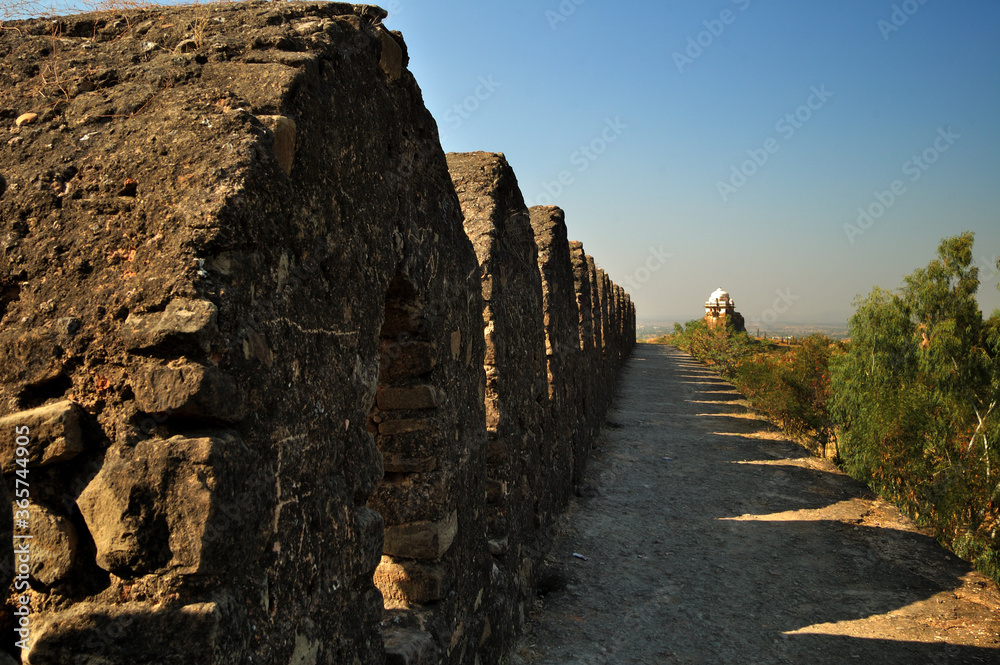 Rohtas Fort Rock wall 16th-century fortress located near the city of ...