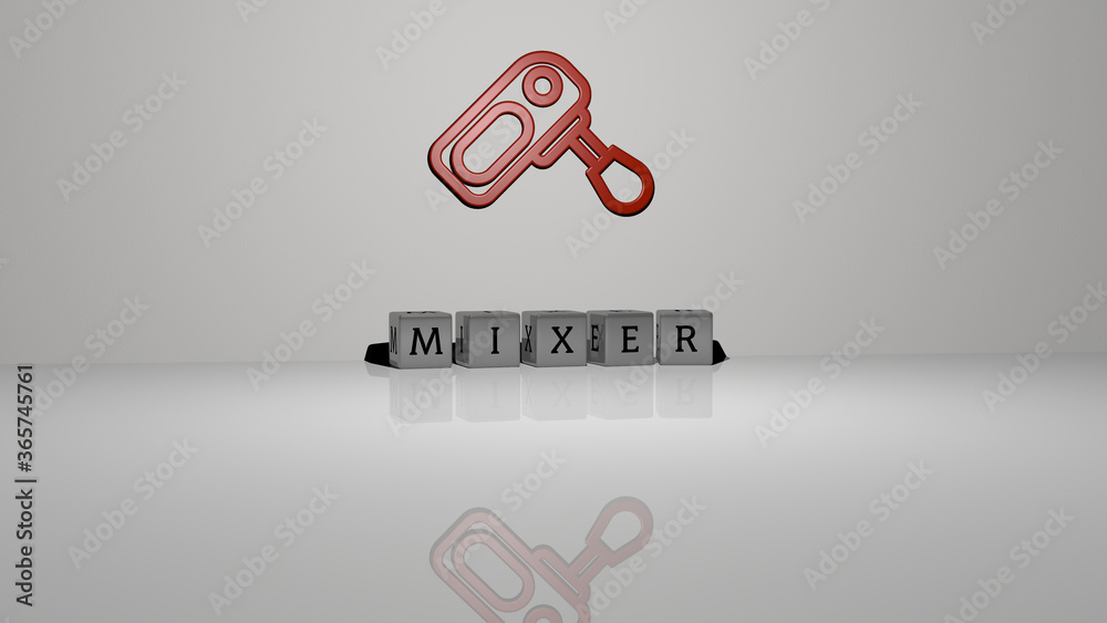 3D graphical image of MIXER vertically along with text built by ...