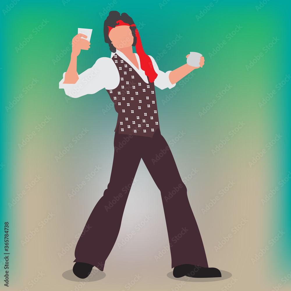 An Indian man performing bollywood style dance. Indian movie style ...