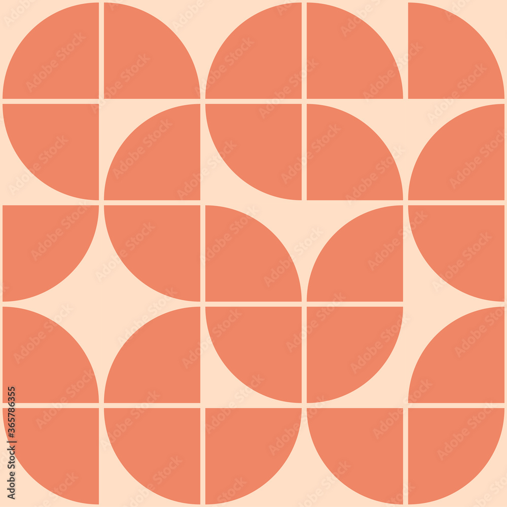 Mid century modern pattern. Vector illustration Stock Vector | Adobe Stock