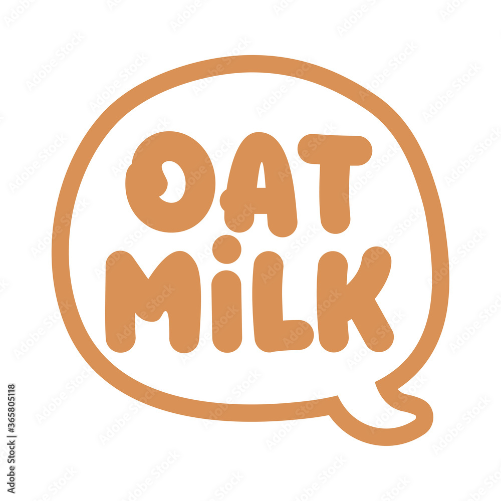 Oat Milk - label. vector elements for labels, logos, badges, stickers ...