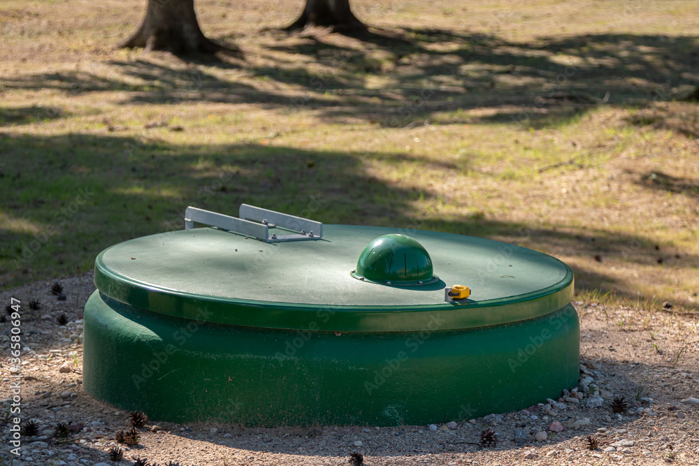 Septic tank. Septic system. Septic tank for waste water. Stock Photo ...