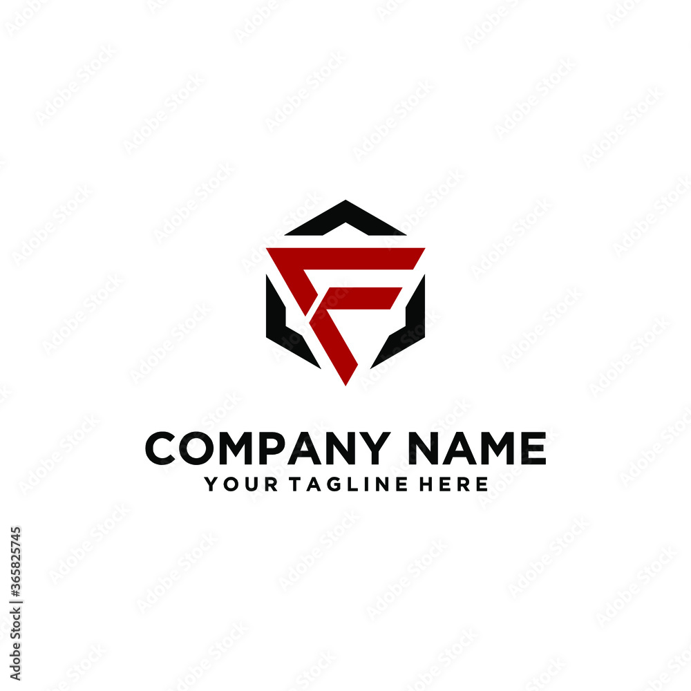 Abstract letter F logo design. Creative,Premium Minimal emblem design template. Graphic Alphabet ...