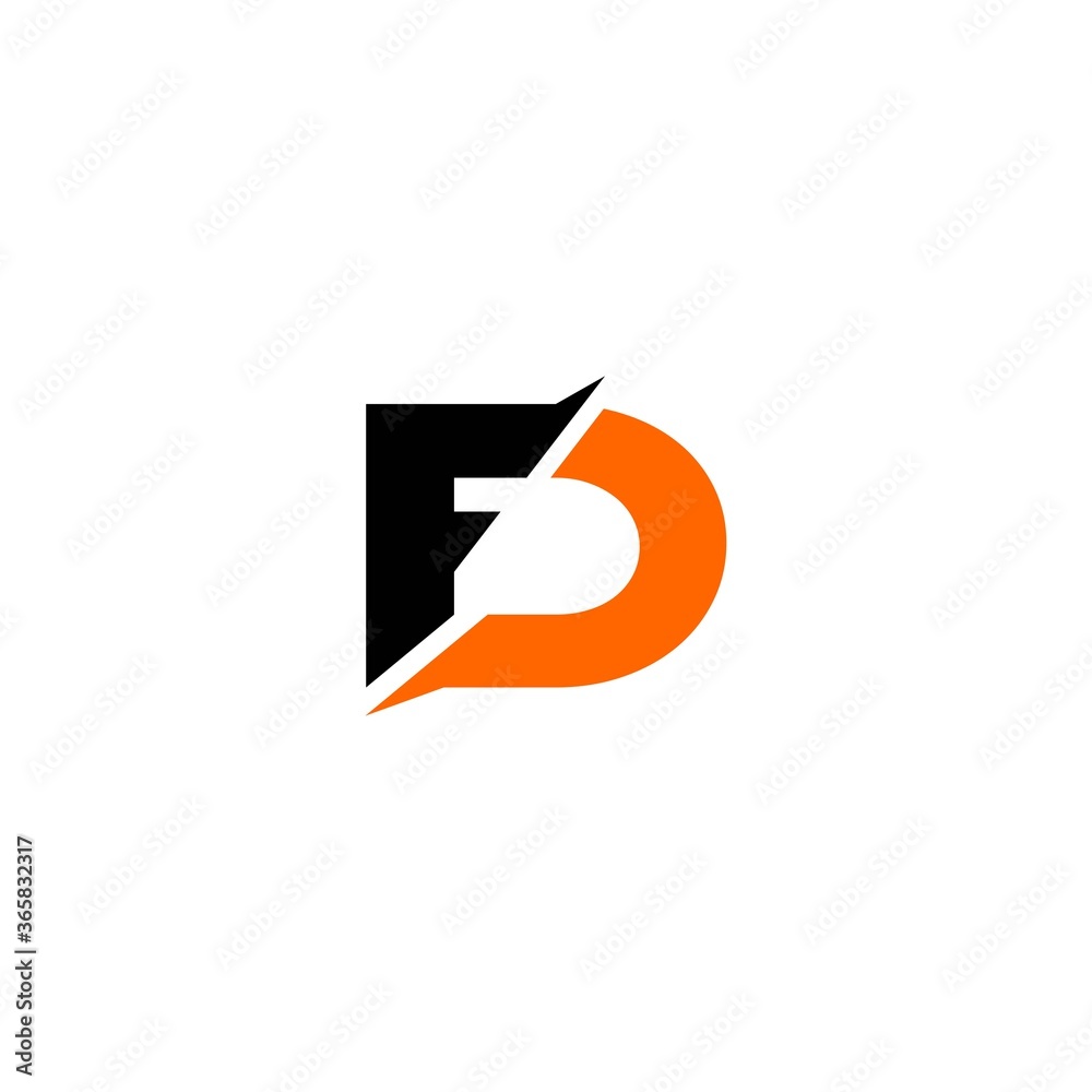 initial FD logo icon vector Stock Vector | Adobe Stock