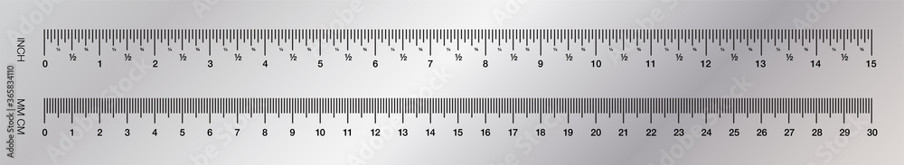Ruler. Measuring scale, Markup for Rulers. Vector illustration ...