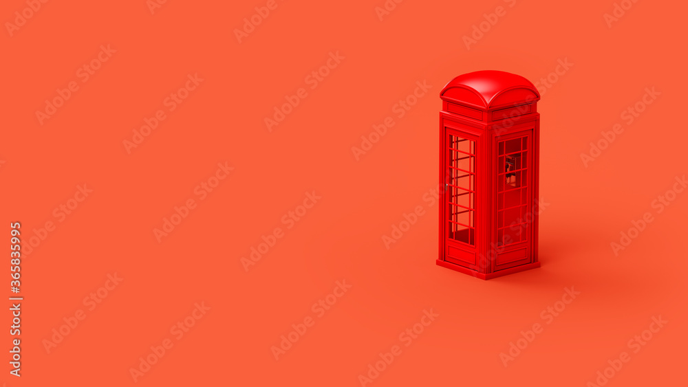 British traditional red telephone booth, symbol, web banner or template ...
