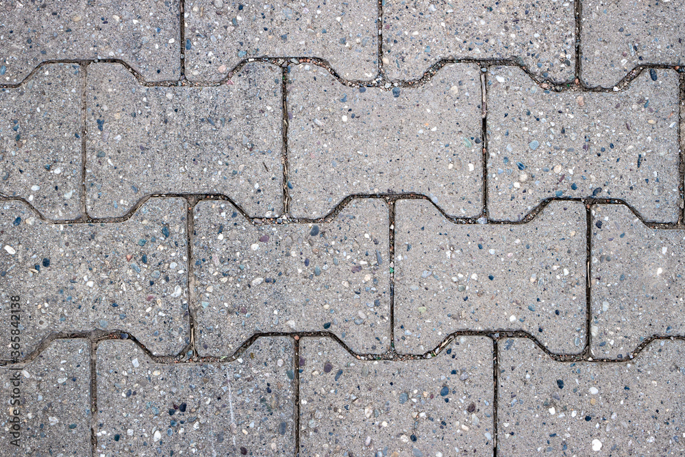 Texture of concrete pavement or sidewalk with paving slabs, top view ...