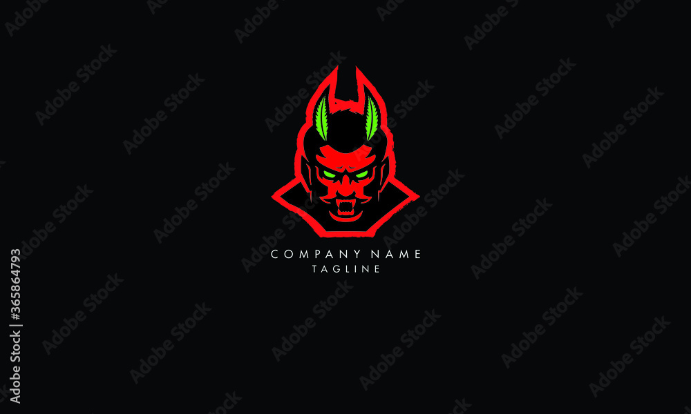 weed monster vampire. Great as logo, badge, illustration, clipart ...