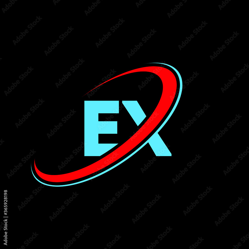 EX E X Letter Logo Design Initial Letter EX Linked Circle Uppercase EX E X Letter Logo Design Initial Letter EX Linked Circle Uppercase